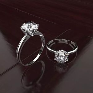 Sim Dia | Jewelry | 2ct Luxury Solitaire Diamant Ring 925 Solitaire ...